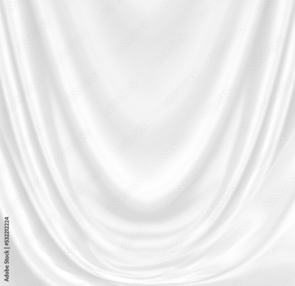 Curtain white wave and soft shadow. frabic shapes curve designs ...