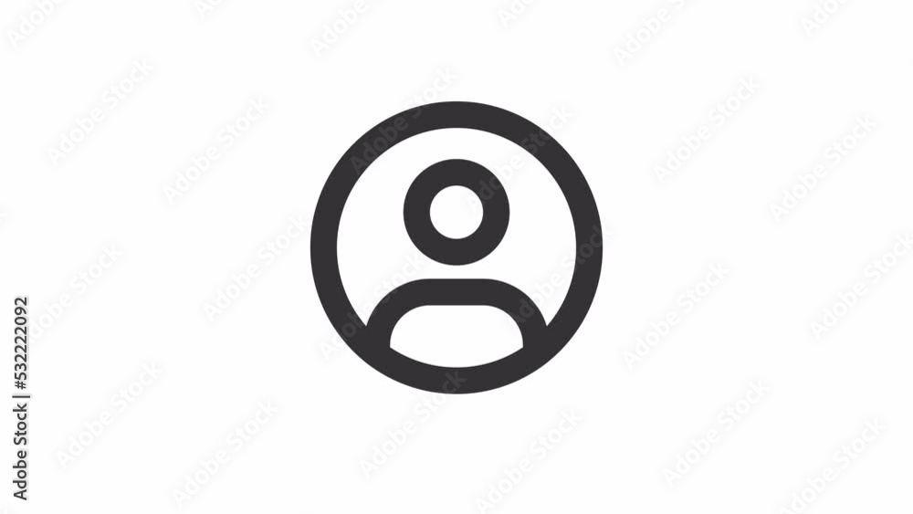 Animated select photo linear ui icon. Put picture on profile. Seamless ...