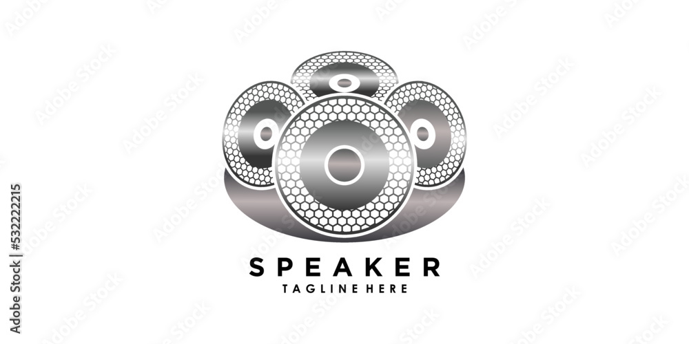 speaker sound system logo design with creative concept premium vector ...