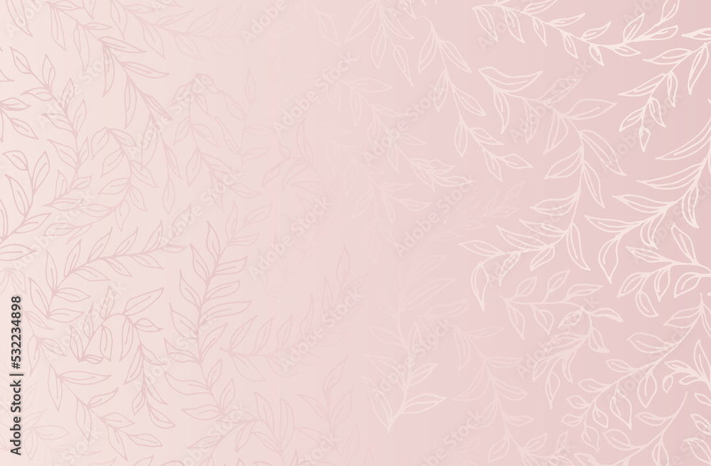 Pink background. Leaf cover design background or wallpaper. Abstract ...