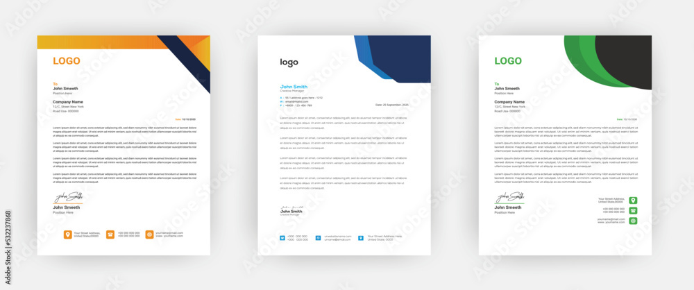 Creative letterhead Elegant and minimalist style letterhead template ...