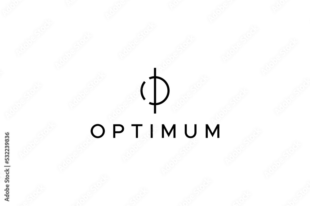 Optimum Letter O Logo Concept Branding Identity. Simple Line Circle Abstract Shape. Business ...