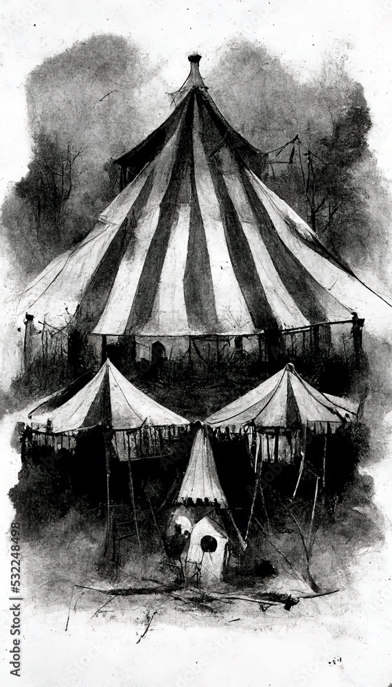 Inside Circus Tent Drawing