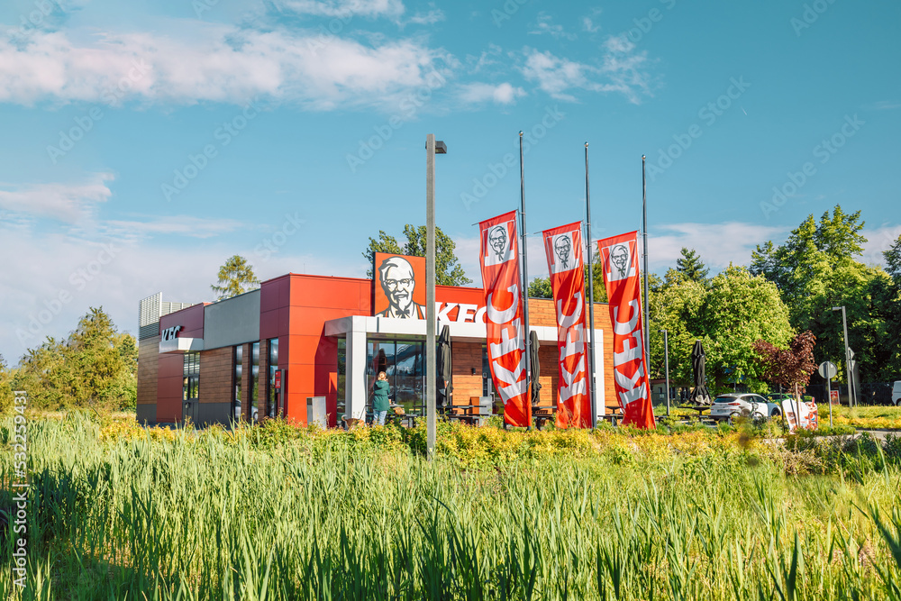 Krakow, Poland - September 11 2022: Exterior building of fast food ...