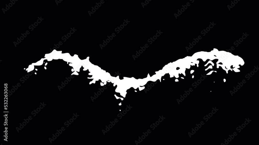 Water liquid lines fx square shape, transparent background, alpha ...