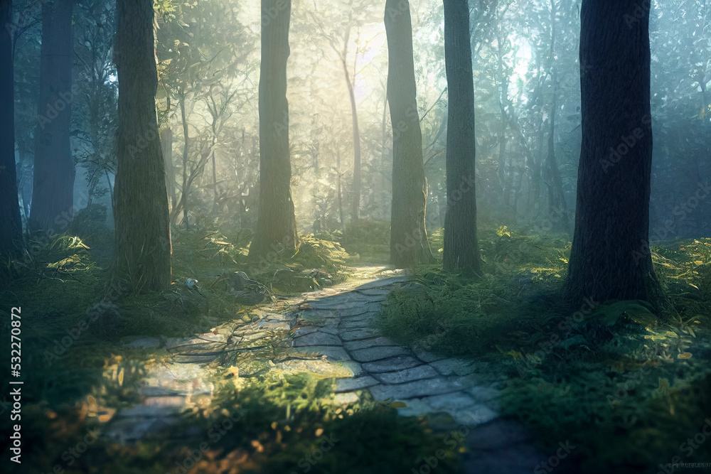 Peaceful magical forest scene fall near lower lewis falls in gifford ...