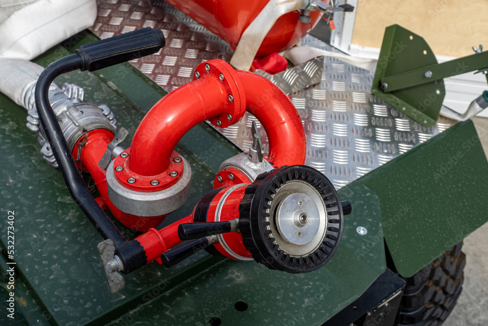 Fotografia do Stock: Barrel fire monitor. Flame fighting. Barrel fire ...