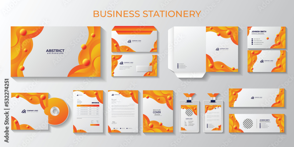 professional business full stationery and letterhead, identity ...