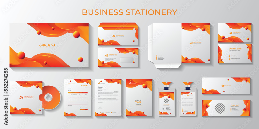 professional business full stationery and letterhead, identity ...