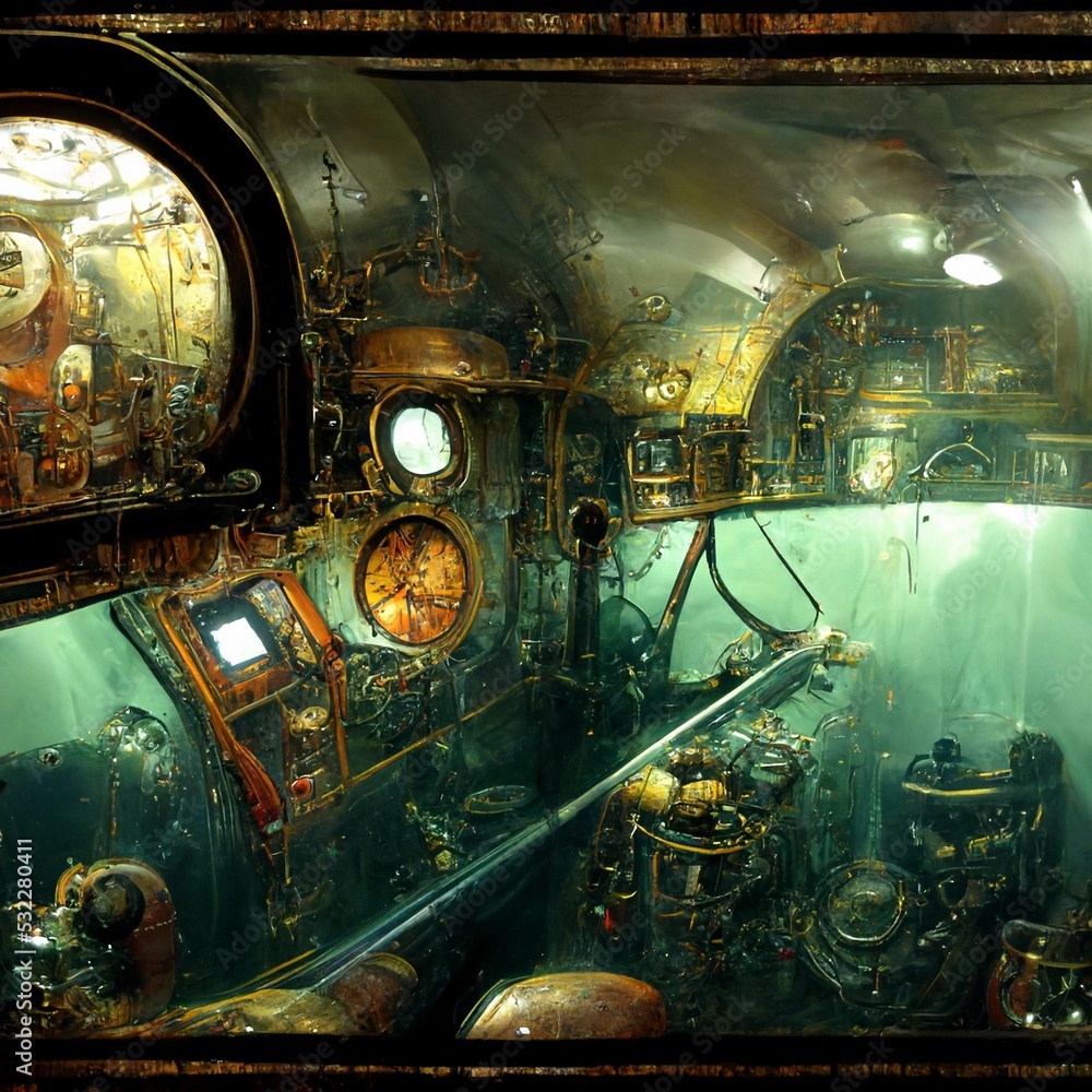 Steampunk fantasy: adventure and exploration of the depth of the sea ...