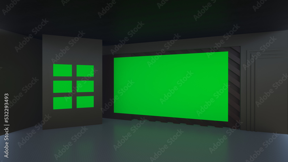 Virtual Studio Background Illustration set Stock Illustration | Adobe Stock