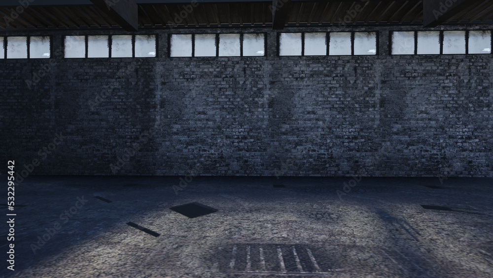 Prison cell with light shining through a barred window 3D Rendering, 3D ...