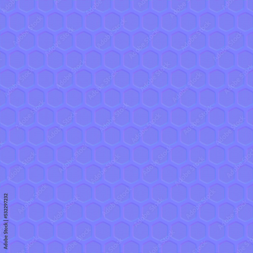 Honeycomb Grid Normal Map Texture And Geometric Hive Hexagonal Honeycombs 3d Rendering Stock