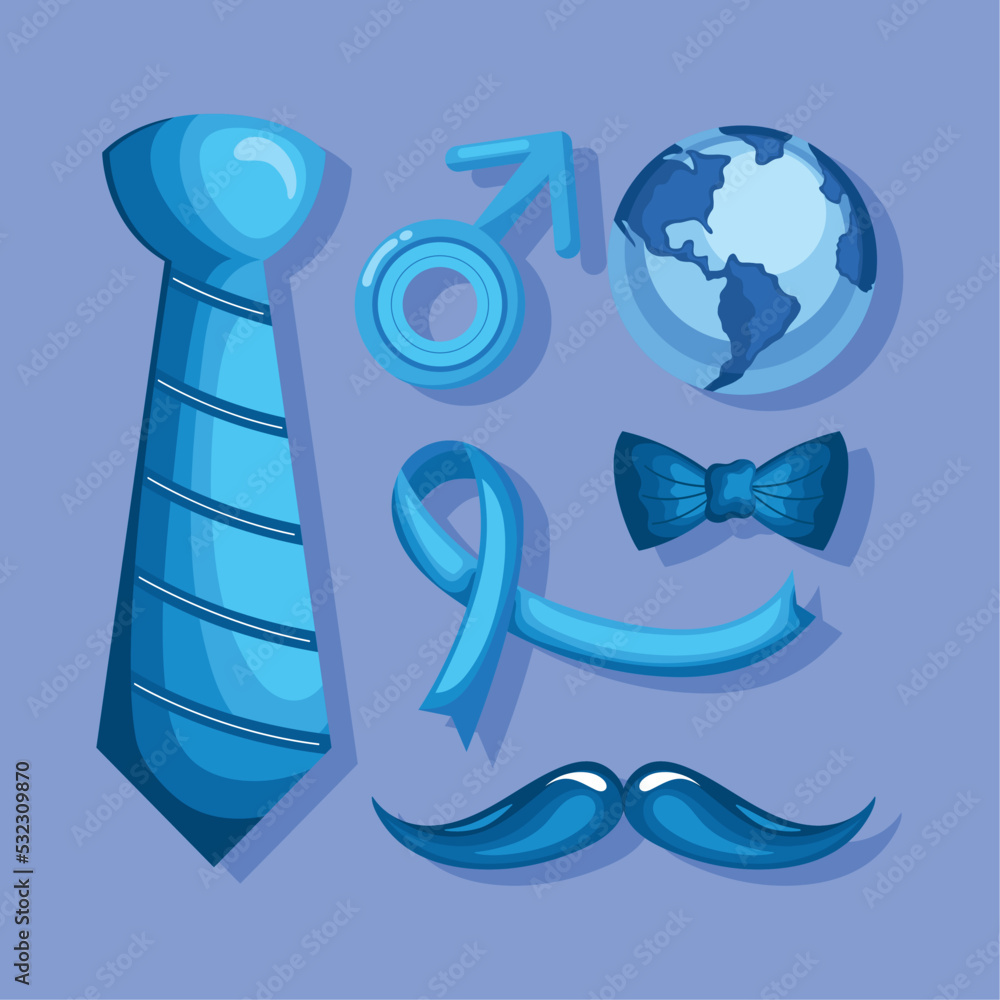 Poster six movember campaign icons – Wall Art | UkPosters