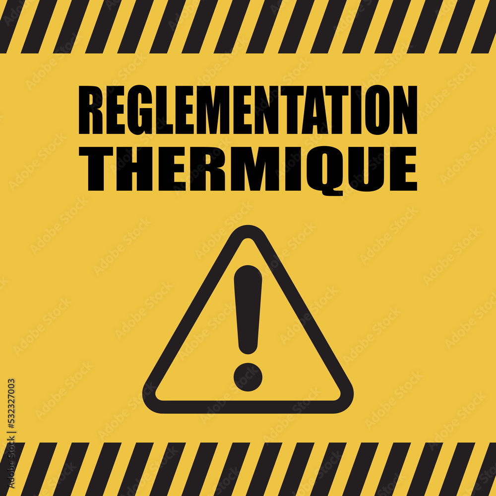 Logo réglementation thermique. Stock Vector | Adobe Stock