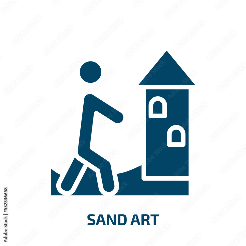 sand art icon from activity and hobbies collection. Filled sand art ...