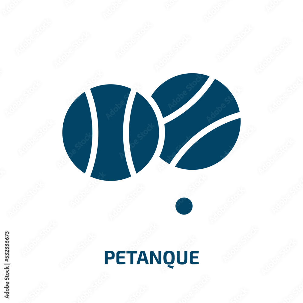 petanque icon from activity and hobbies collection. Filled petanque, game, ball glyph icons ...