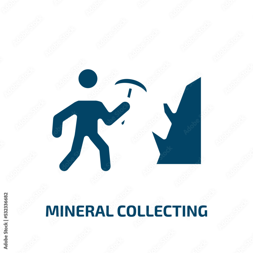 mineral collecting icon from activity and hobbies collection. Filled ...