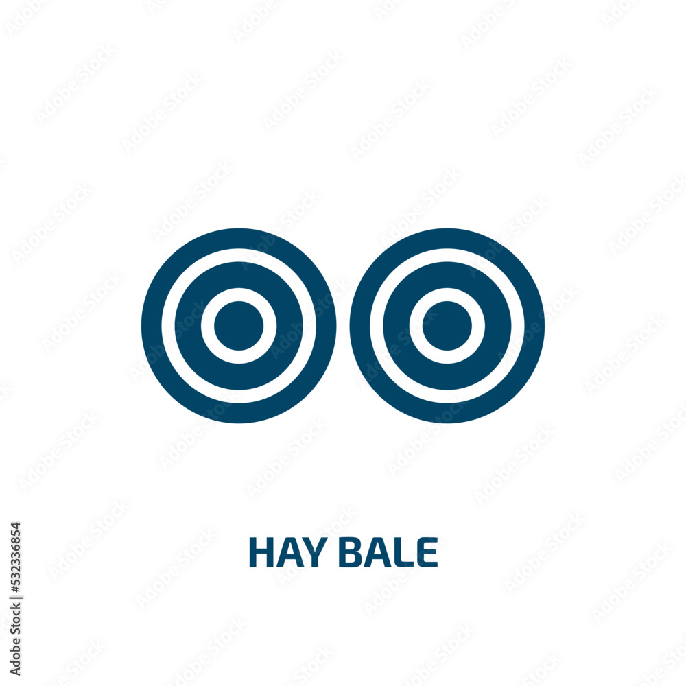 hay bale icon from agriculture farming and gardening collection. Filled ...