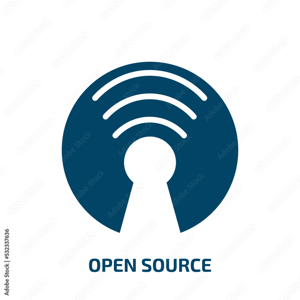 open source icon from general collection. Filled open source, software ...