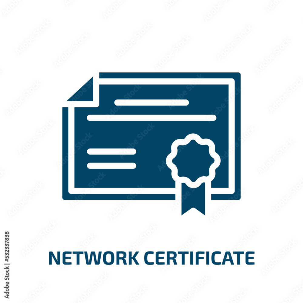 Network Certificate Icon From Internet Security Collection Filled Network Certificate