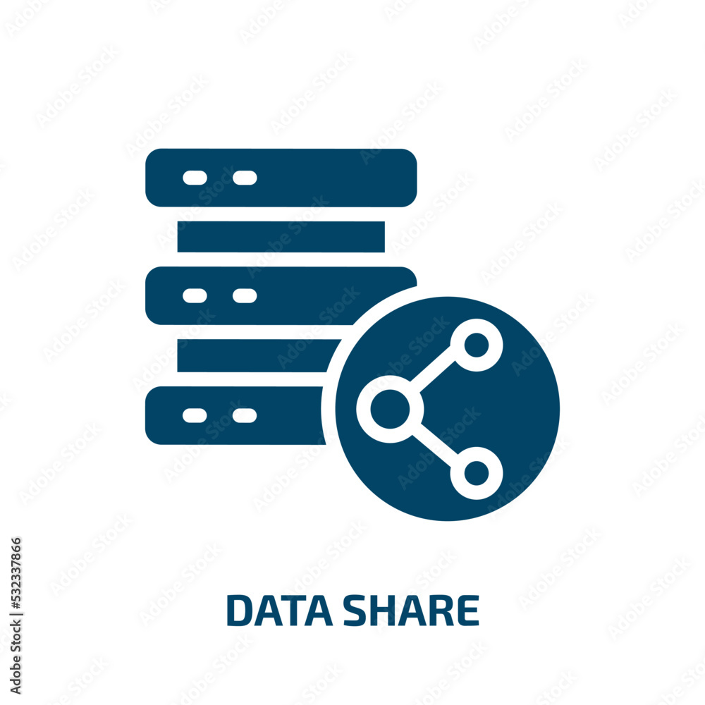 data share icon from internet security collection. Filled data share ...