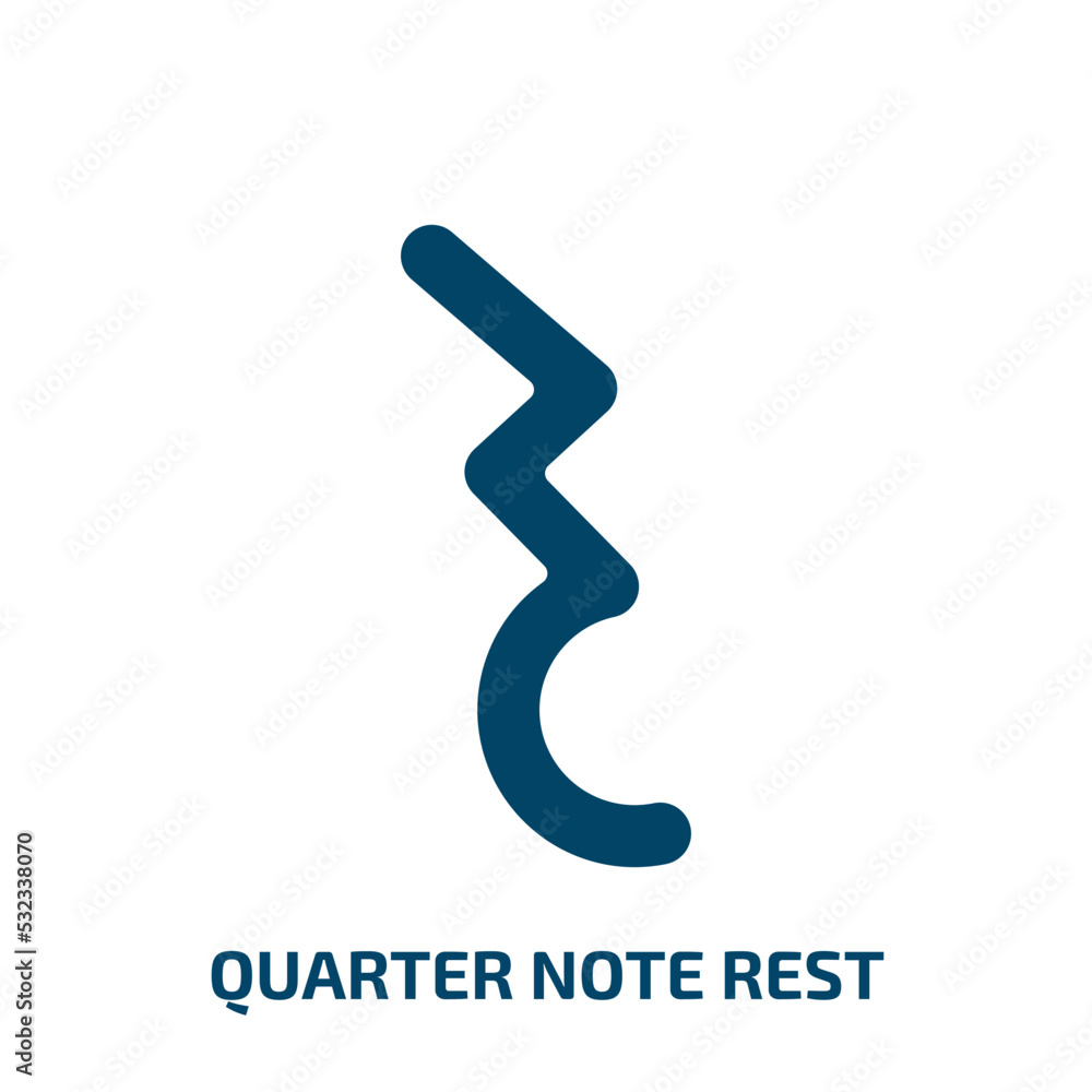 Vecteur Stock quarter note rest icon from music and media collection ...