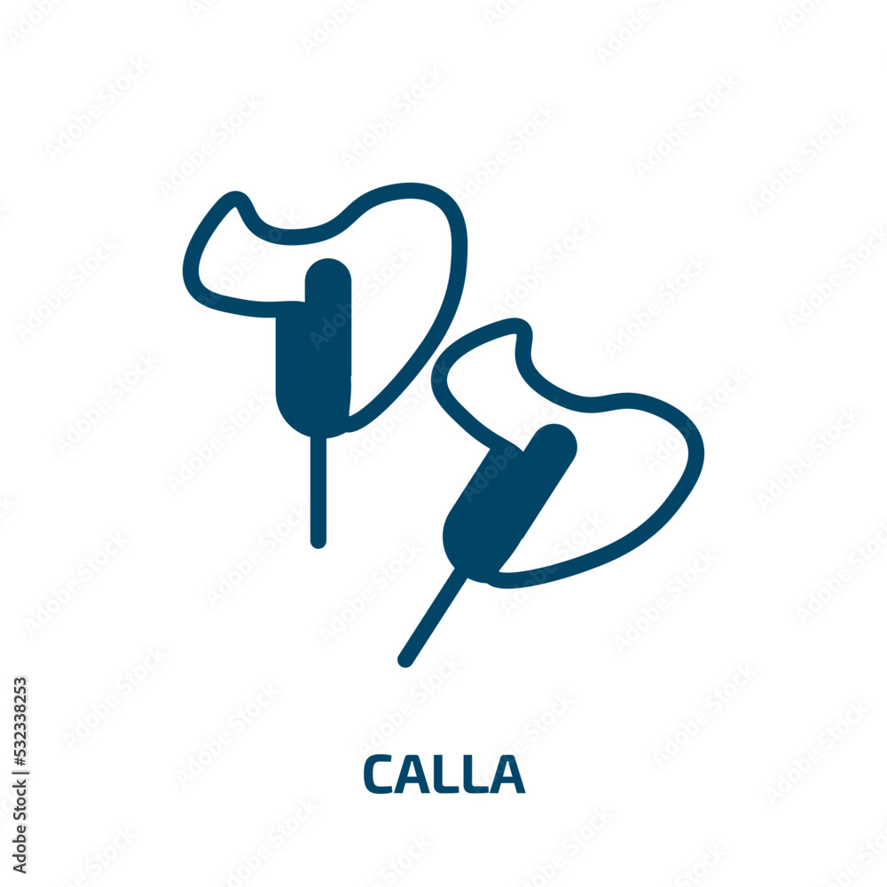 calla icon from nature collection. Filled calla, floral, plant glyph ...