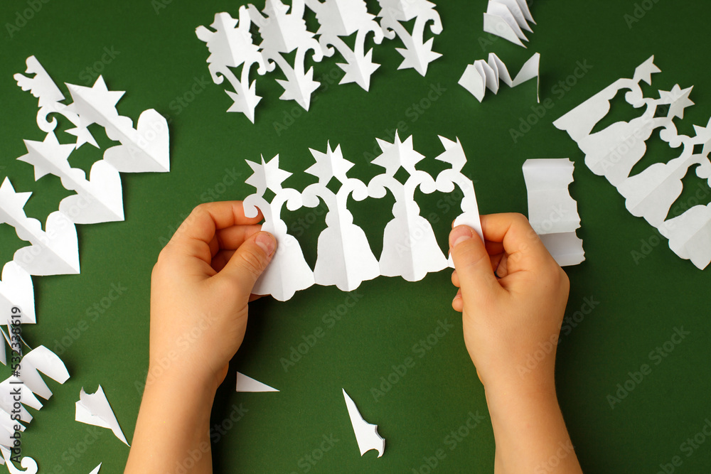 Christmas papercraft garland to decorate room at home for New Year 2-22 ...