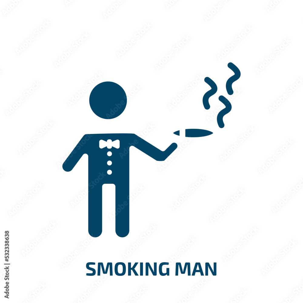 Vecteur Stock smoking man icon from people collection. Filled smoking ...