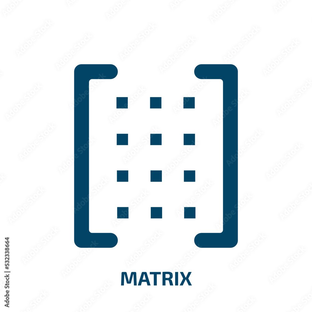 Vecteur Stock matrix icon from people collection. Filled matrix ...