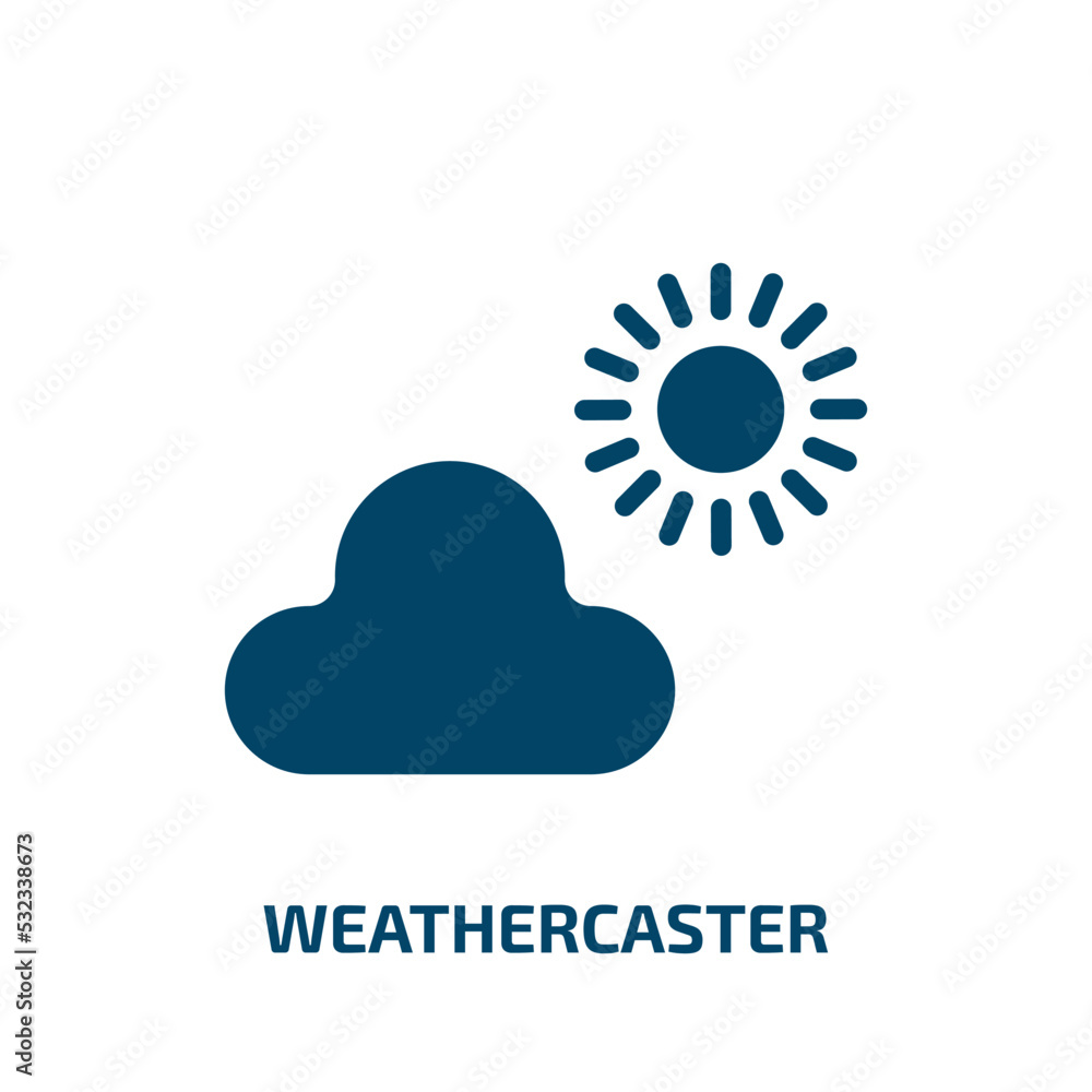 weathercaster icon from people collection. Filled weathercaster, drop ...
