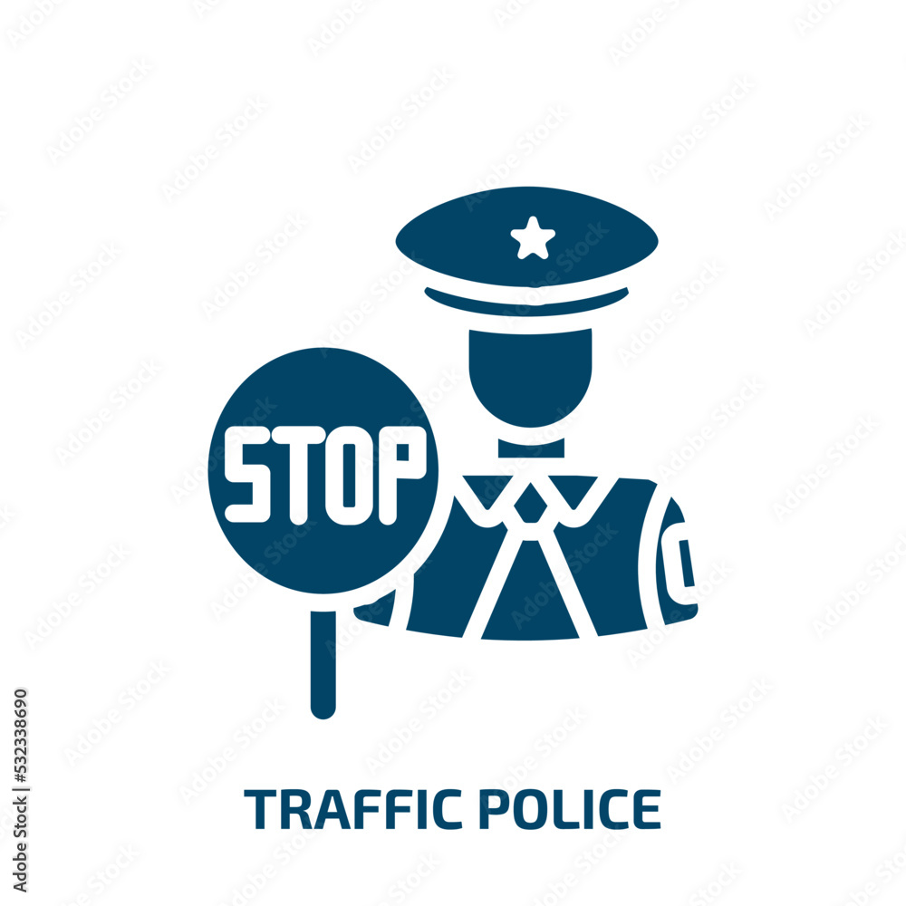 traffic police icon from people collection. Filled traffic police ...