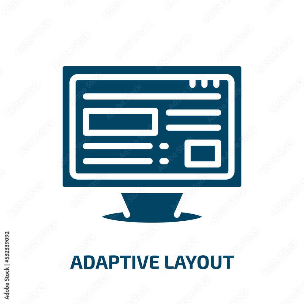 adaptive layout icon from programming collection. Filled adaptive ...