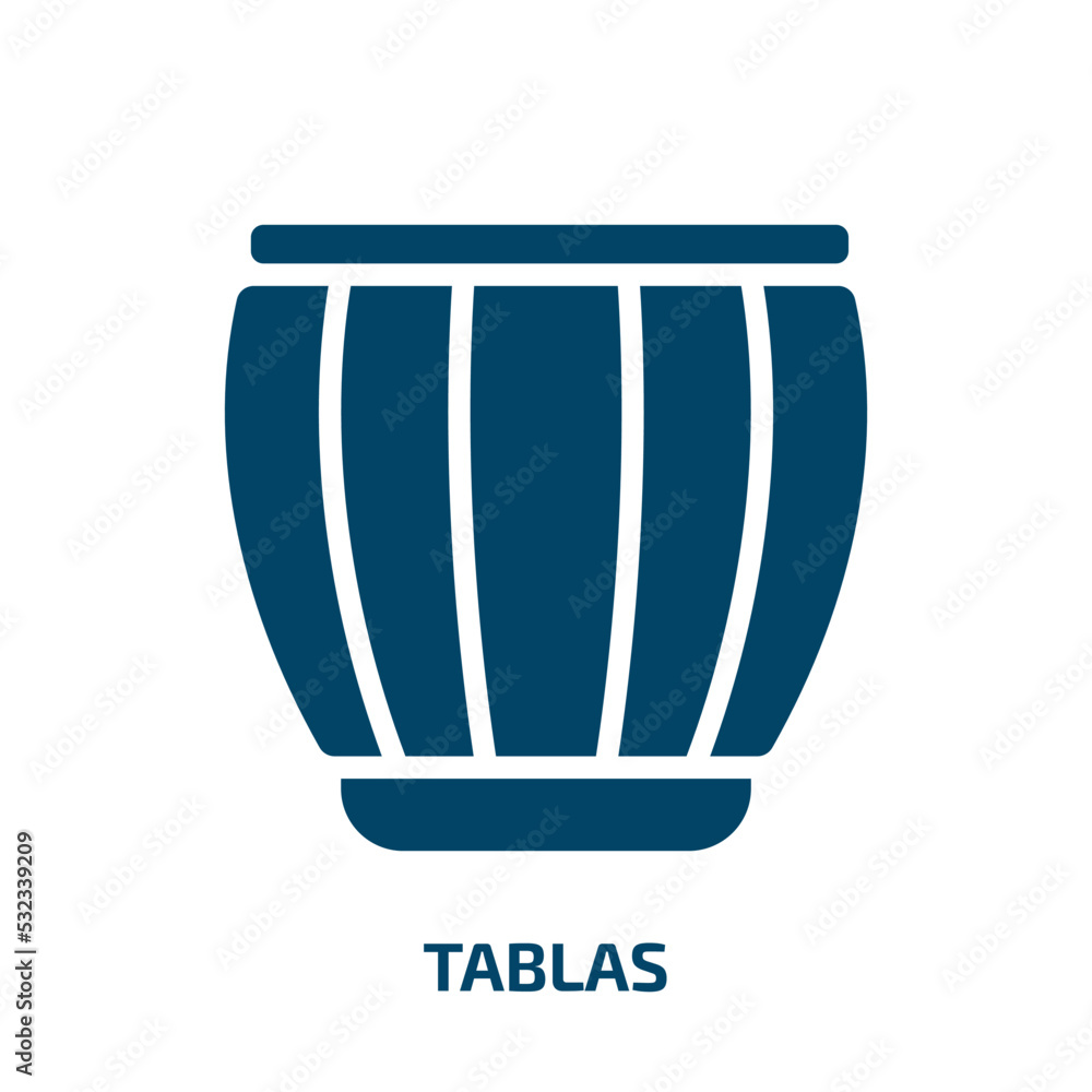 tablas icon from religion collection. Filled tablas, tabla, music glyph ...