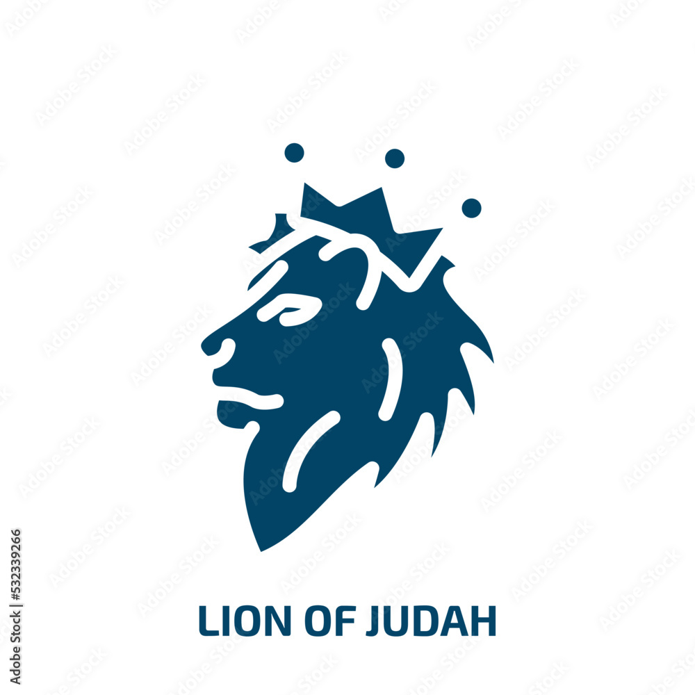 lion of judah icon from religion collection. Filled lion of judah ...