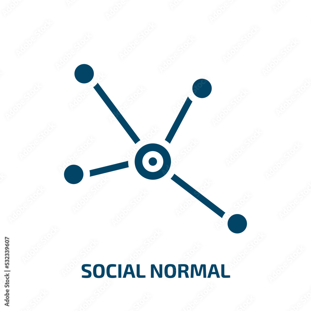 social normal icon from social media marketing collection. Filled ...