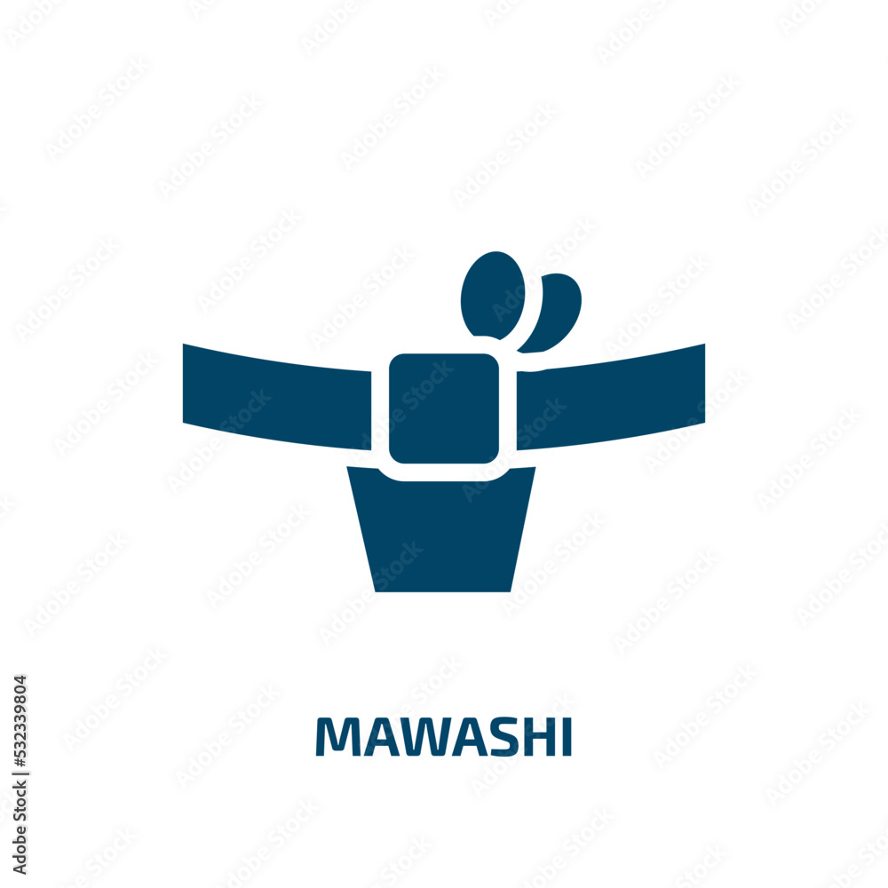 mawashi icon from sports collection. Filled mawashi, sport, transparent ...