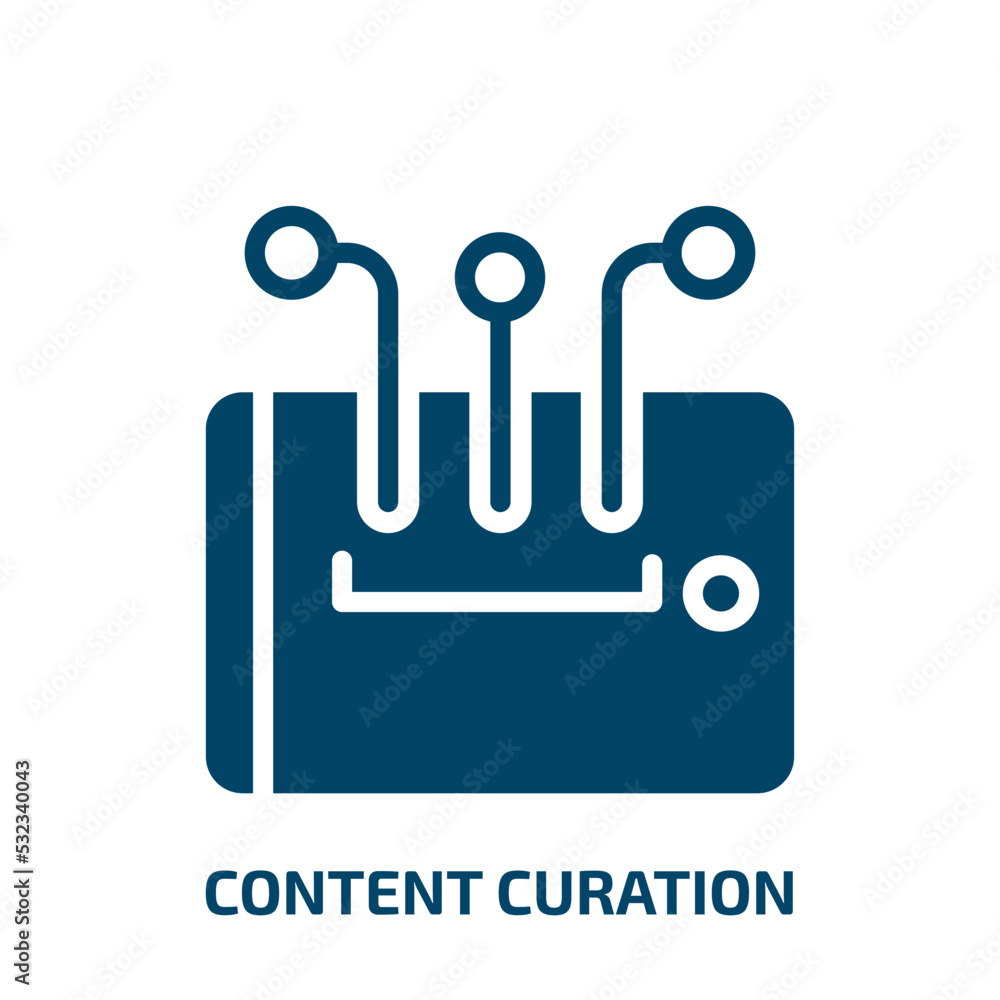Vettoriale Stock content curation icon from technology collection ...