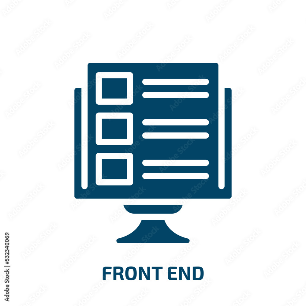 Vecteur Stock front end icon from technology collection. Filled front ...