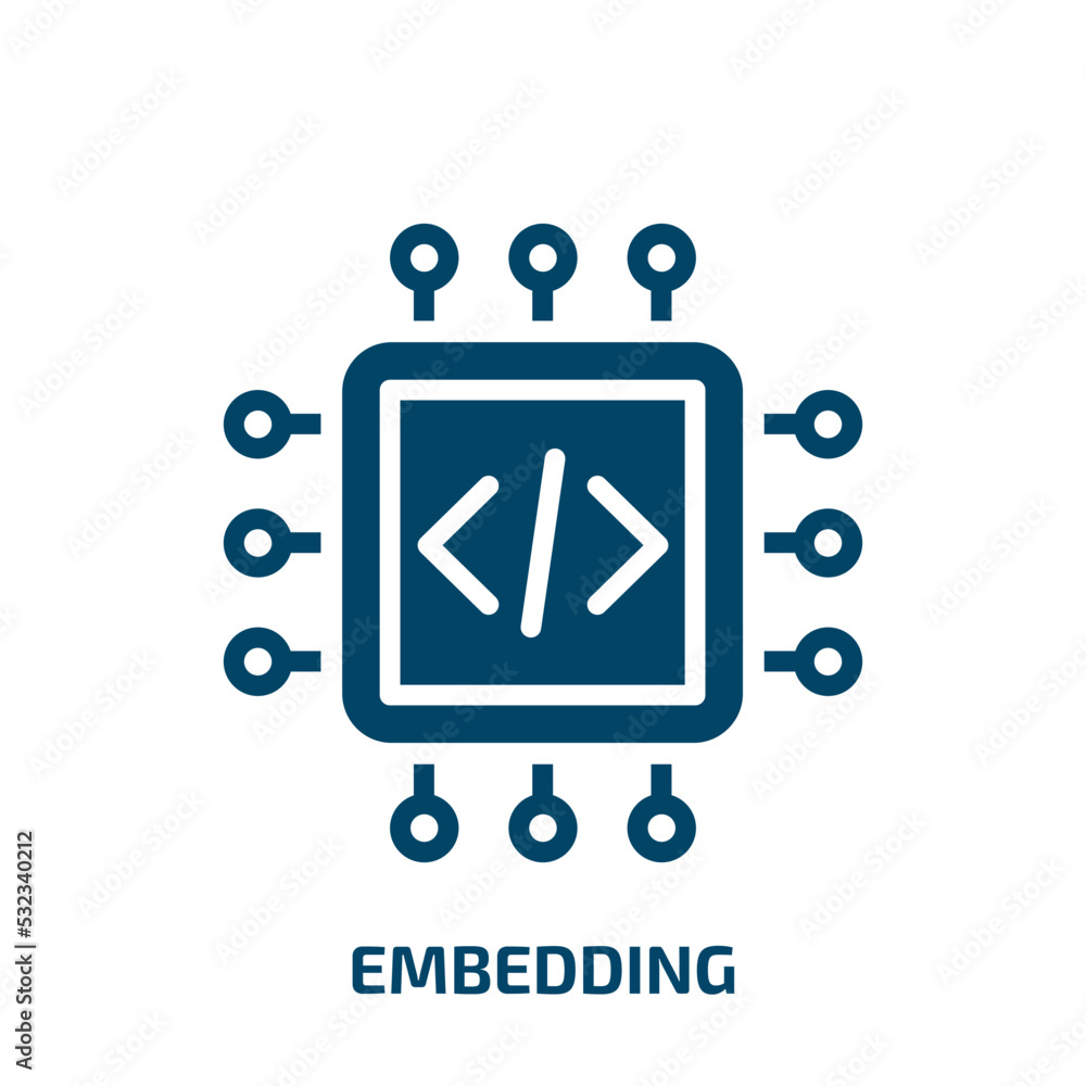 embedding icon from technology collection. Filled embedding, technology ... embedding icon from technology collection. Filled embedding, technology ...