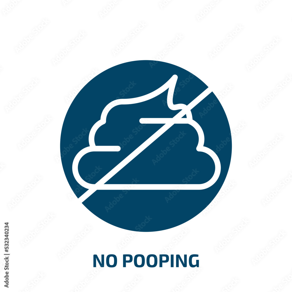 no pooping icon from traffic signs collection. Filled no pooping, poop ...