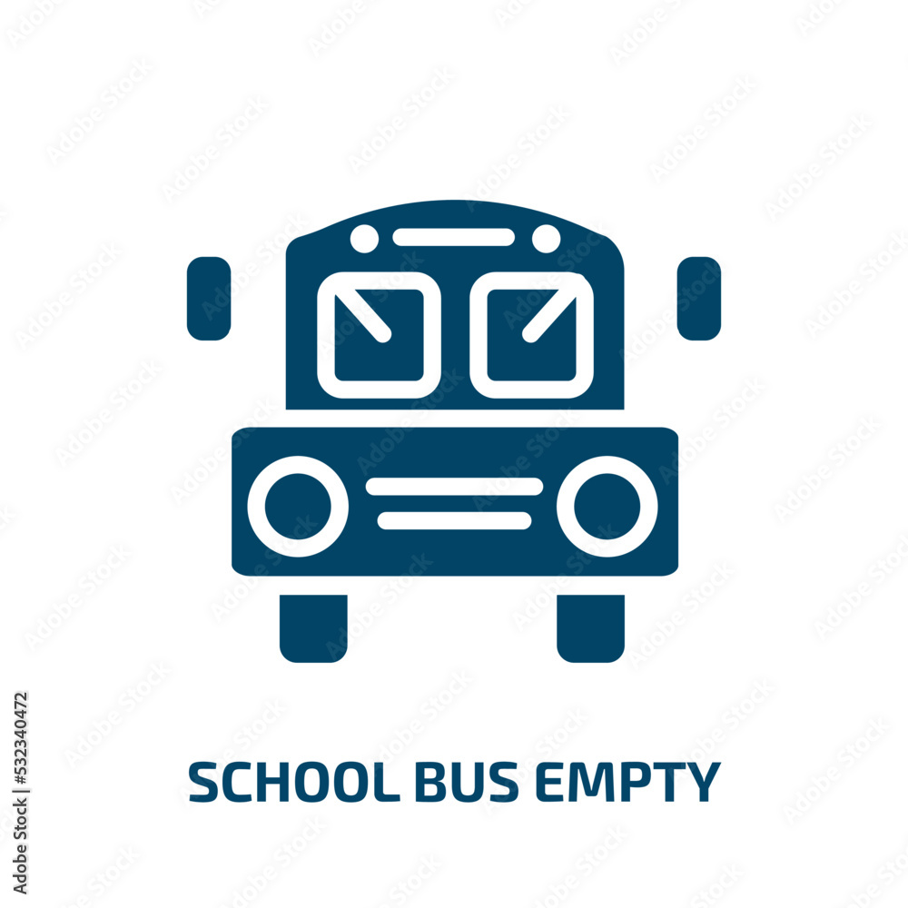 school bus empty icon from transport collection. Filled school bus ...