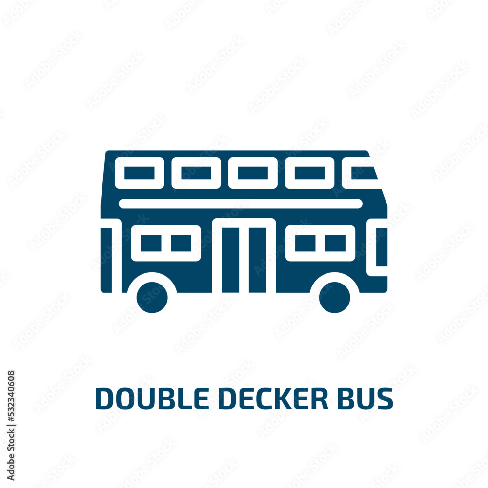 double decker bus icon from transportation collection. Filled double ...