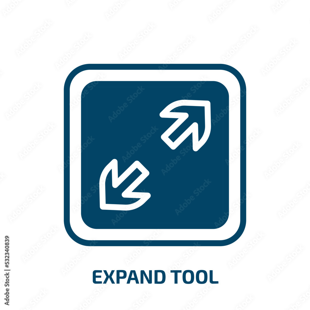 expand tool icon from user interface collection. Filled expand tool ...