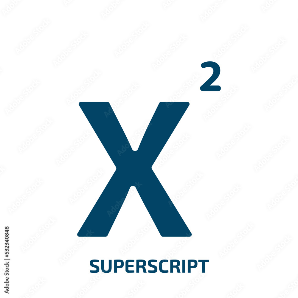 Superscript Icon From User Interface Collection Filled Superscript Text Superscription Glyph