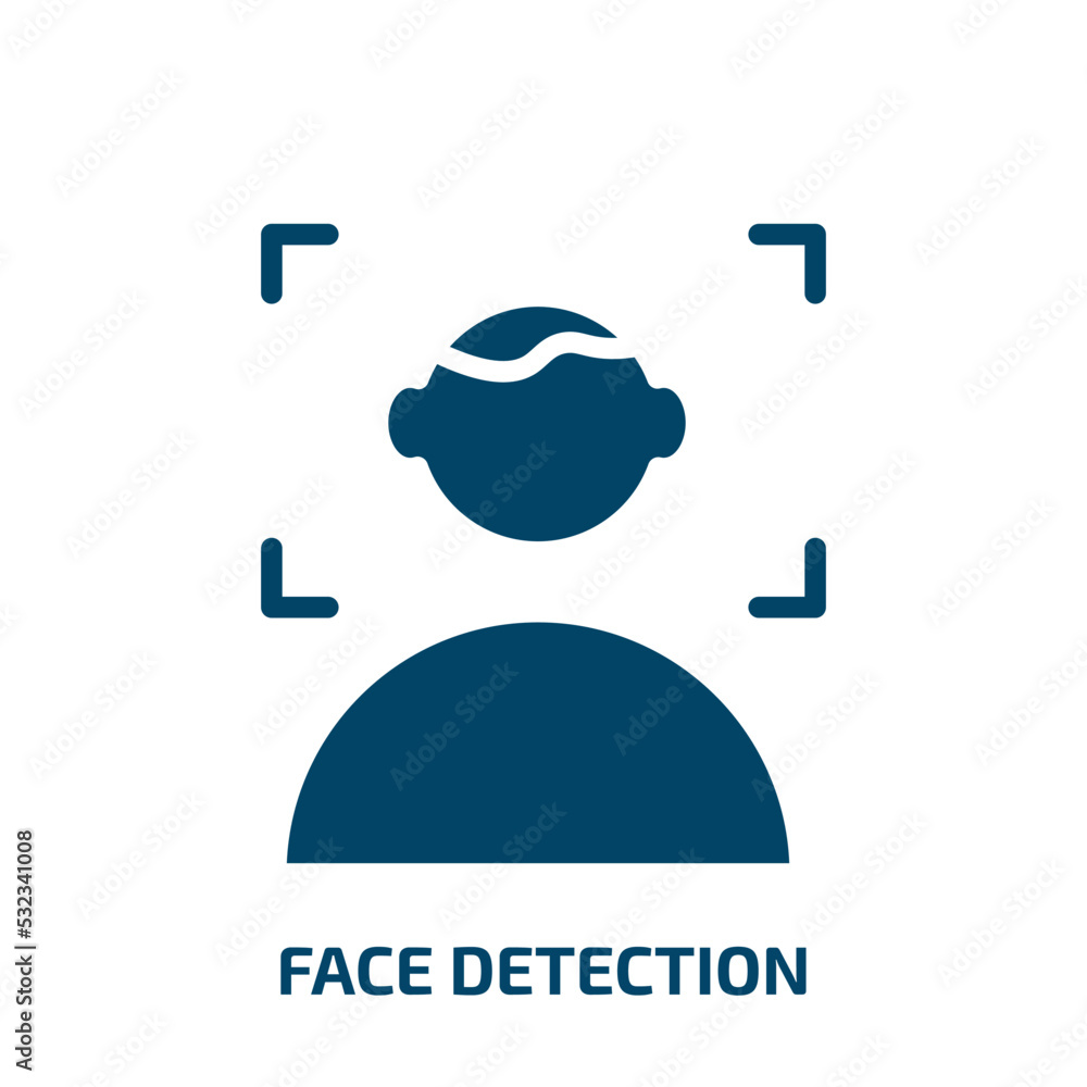 face detection icon from user interface collection. Filled face detection, face, man glyph icons ...