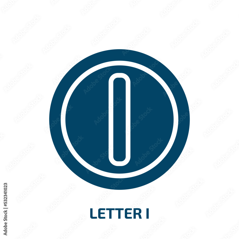letter i icon from user interface collection. Filled letter i, letter ...