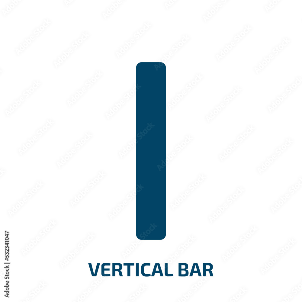 vertical bar icon from user interface collection. Filled vertical bar ...