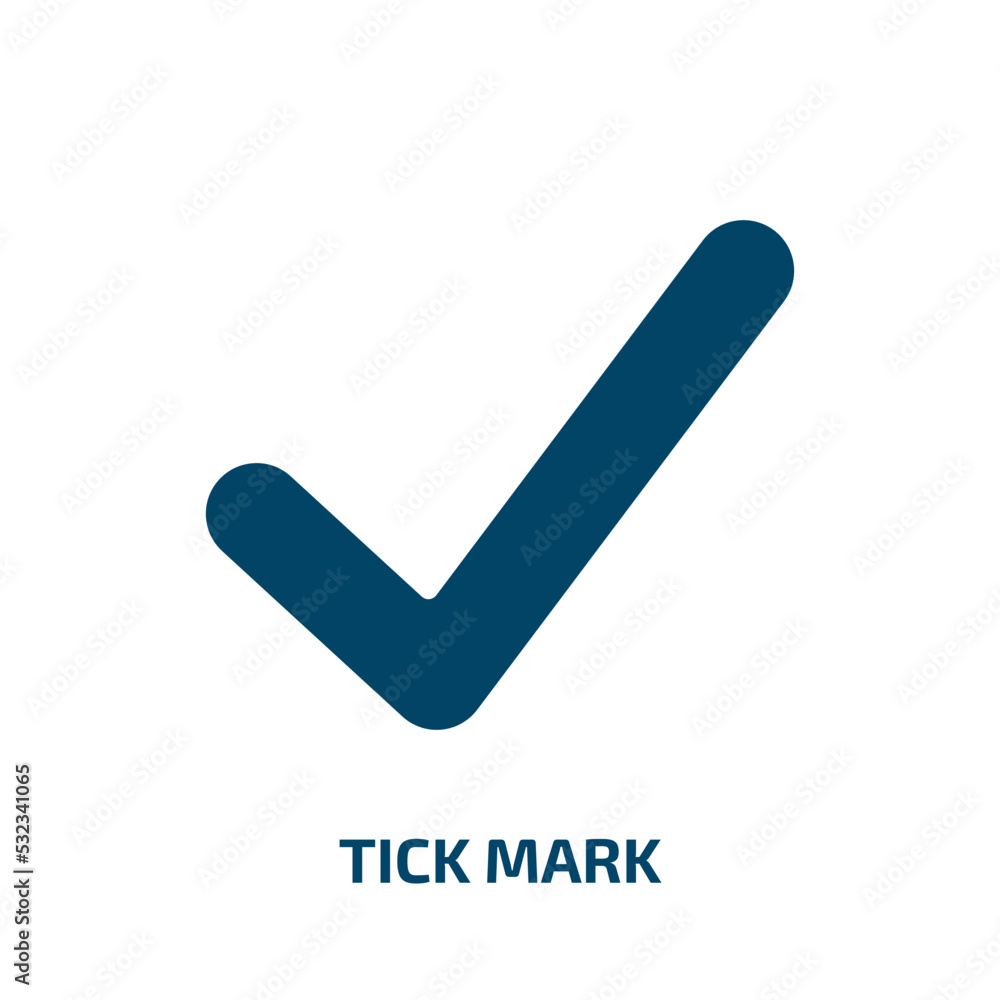 tick mark icon from user interface collection. Filled tick mark ...